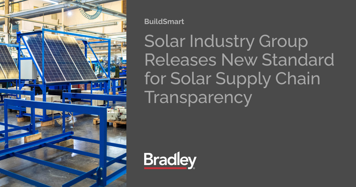 Solar Industry Group Releases New Standard for Solar Supply Chain ...