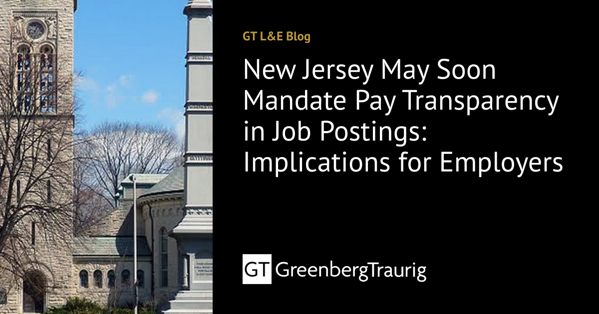 New Jersey May Soon Mandate Pay Transparency in Job Postings ...