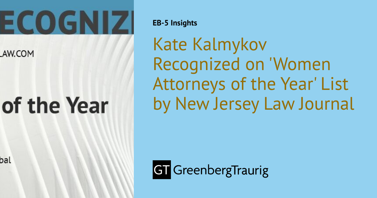 Kate Kalmykov Recognized on 'Women Attorneys of the Year' List by New ...