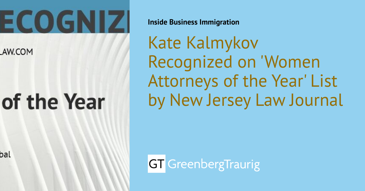 Kate Kalmykov Recognized on 'Women Attorneys of the Year' List by New ...