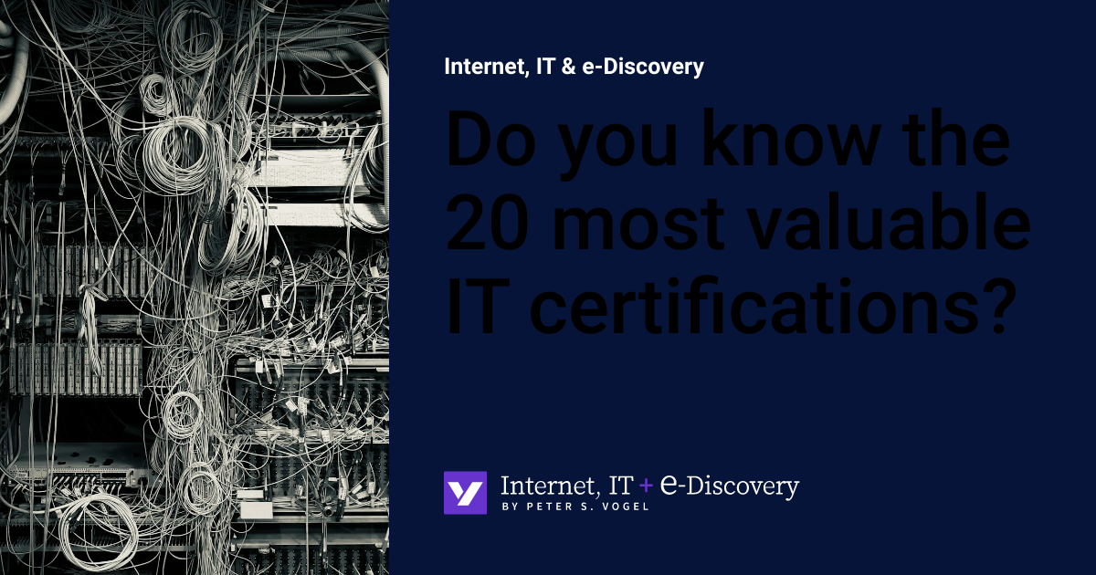 Do you know the 20 most valuable IT certifications? | Internet, IT & e ...