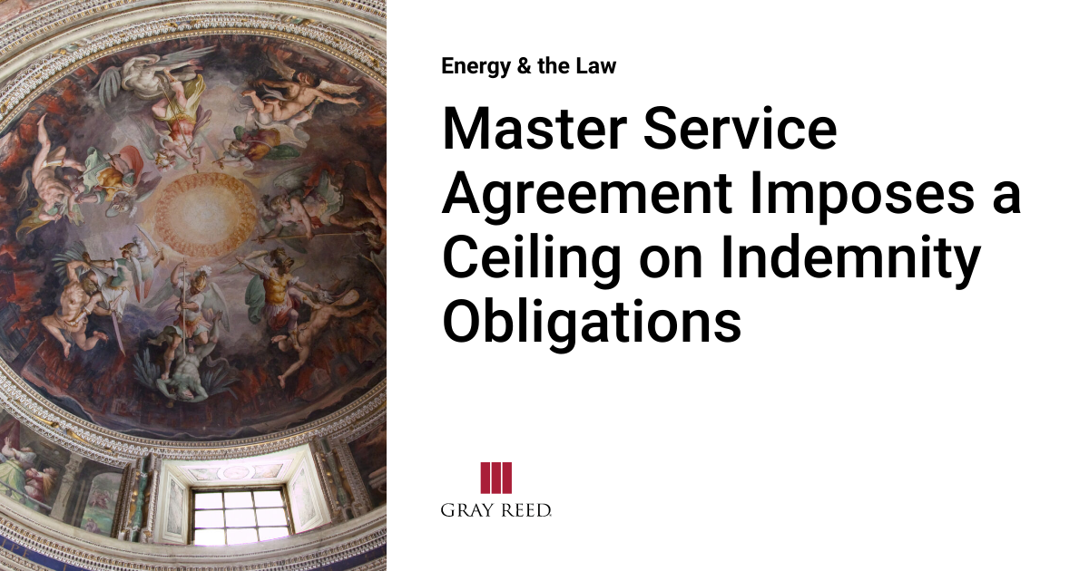 Master Service Agreement Imposes a Ceiling on Indemnity Obligations ...