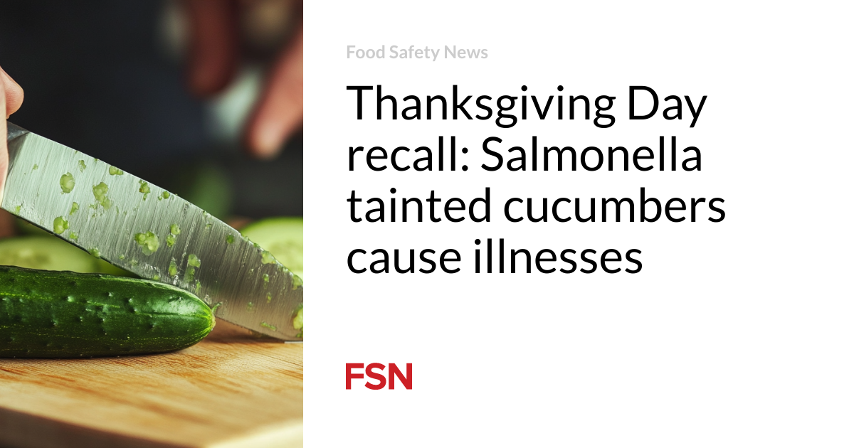 Thanksgiving Day recall: Salmonella tainted cucumbers cause illnesses ...