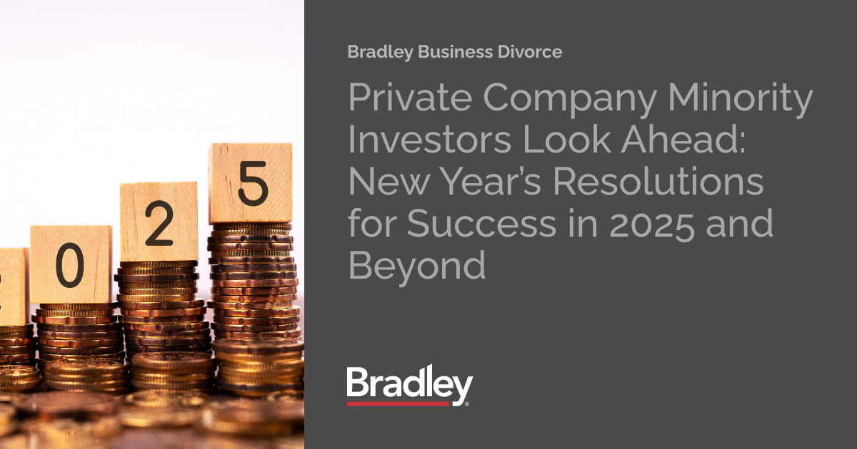 Private Company Minority Investors Look Ahead: New Year’s Resolutions ...