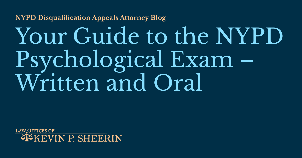 | Your Guide to the NYPD Psychological Exam – Written and Oral
