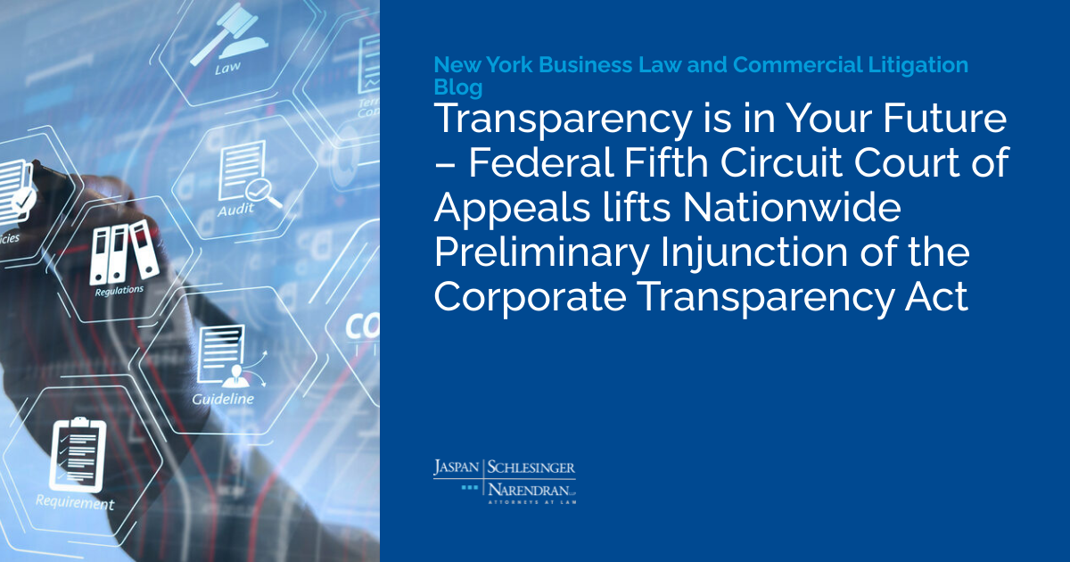 Transparency is in Your Future – Federal Fifth Circuit Court of Appeals ...