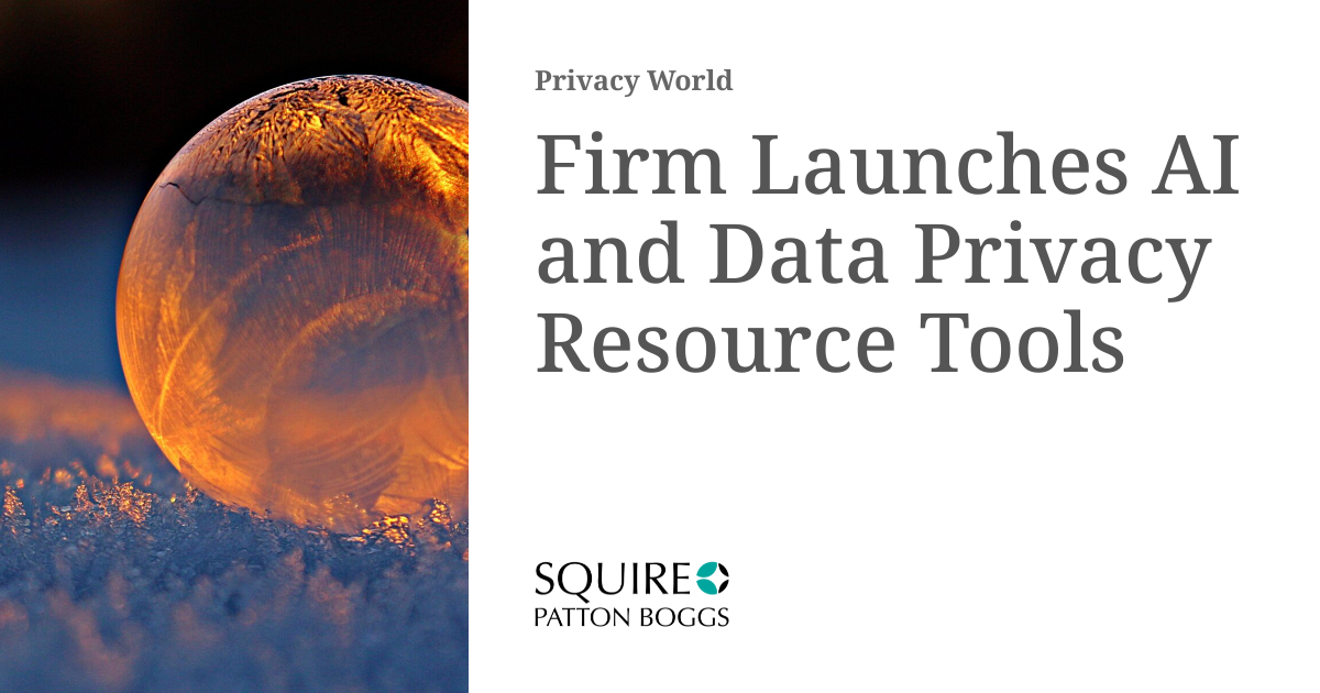 Firm Launches AI and Data Privacy Resource Tools | Privacy World