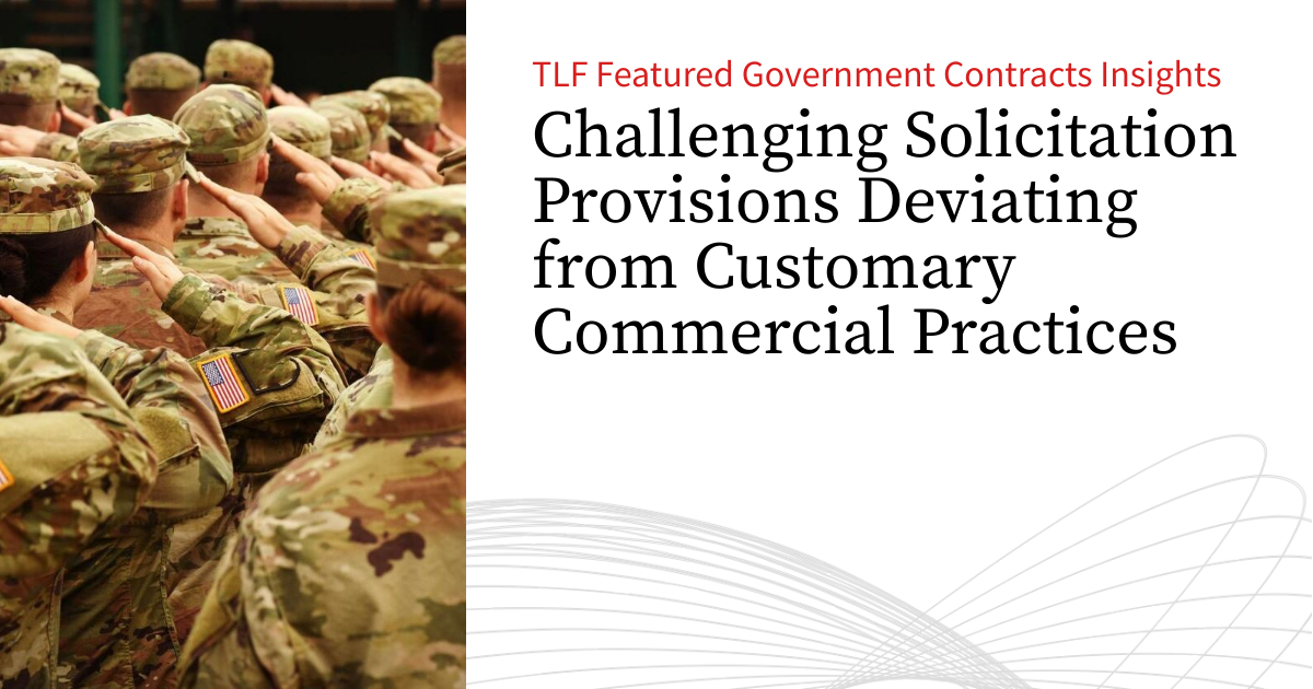 Challenging Solicitation Provisions Deviating from Customary Commercial ...