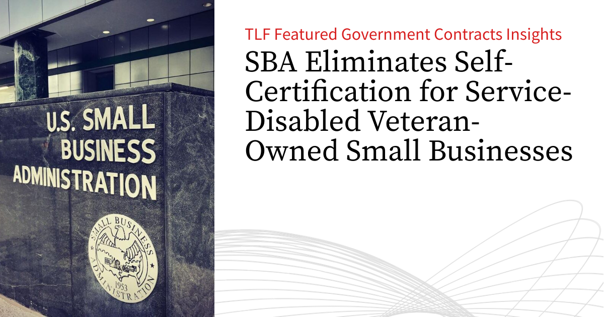SBA Eliminates Self-Certification for Service-Disabled Veteran-Owned ...