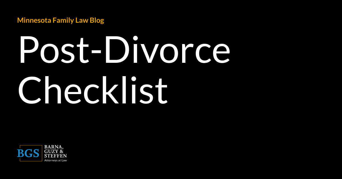 Post-Divorce Checklist