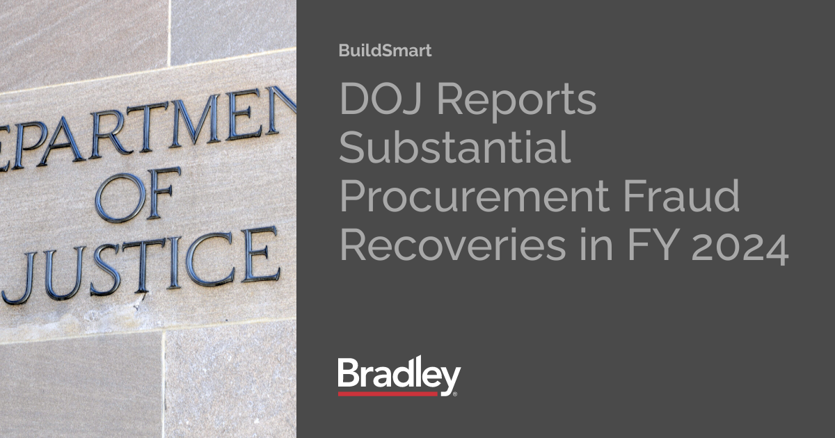 DOJ Reports Substantial Procurement Fraud Recoveries in FY 2024 ...