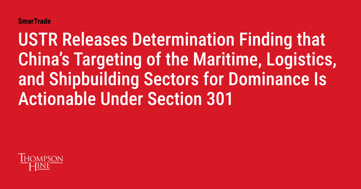 USTR Releases Determination Finding that China’s Targeting of the ...