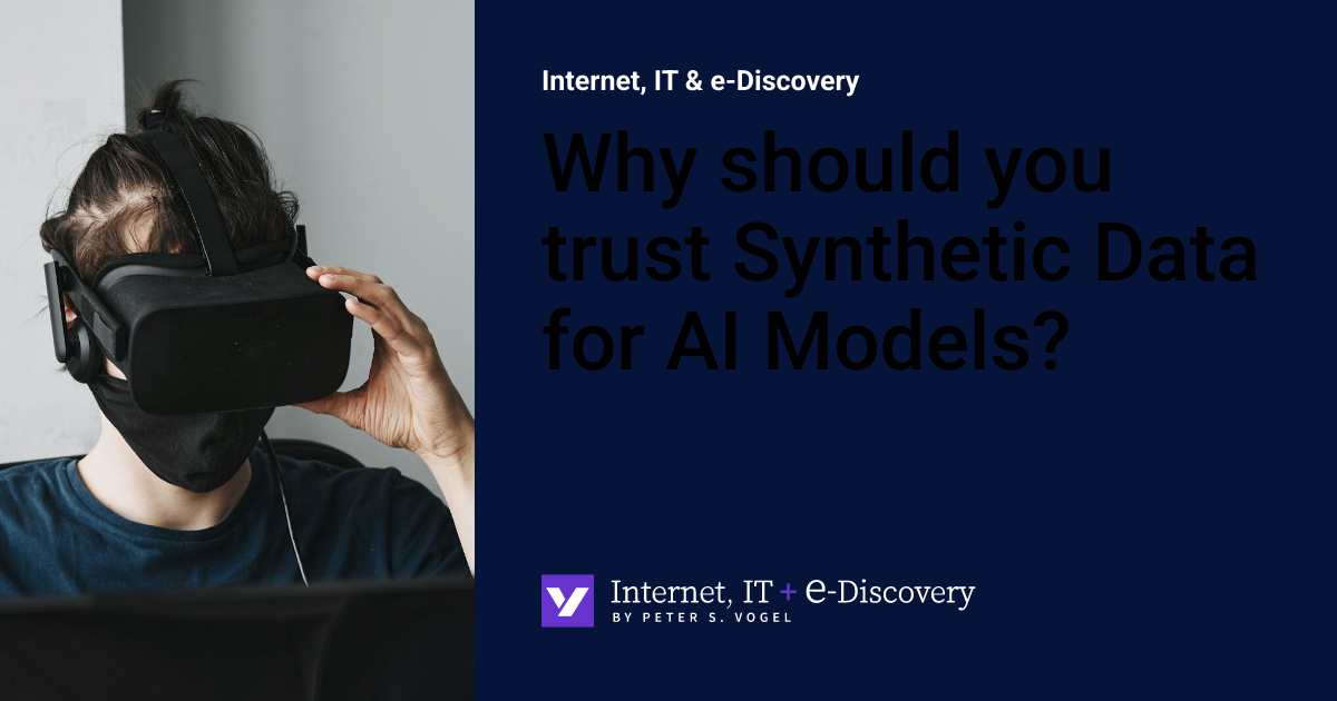Why should you trust Synthetic Data for AI Models? | Internet, IT & e ...