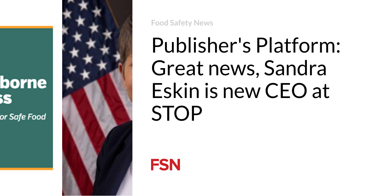 Publisher's Platform: Great news, Sandra Eskin is new CEO at STOP ...