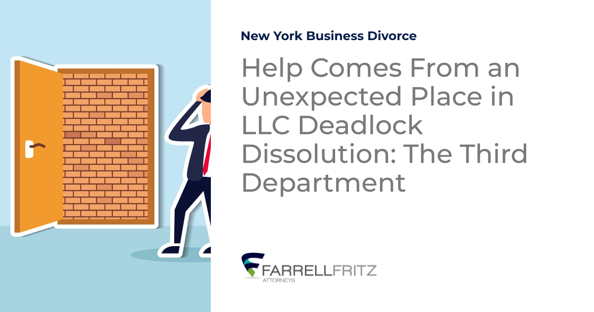 Help Comes From an Unexpected Place in LLC Deadlock Dissolution: The ...