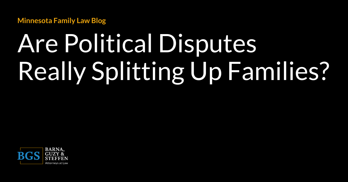 Are Political Disputes Really Splitting Up Families?