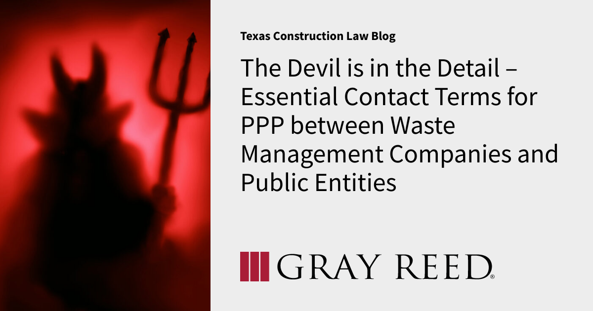 The Devil is in the Detail – Essential Contact Terms for PPP between ...