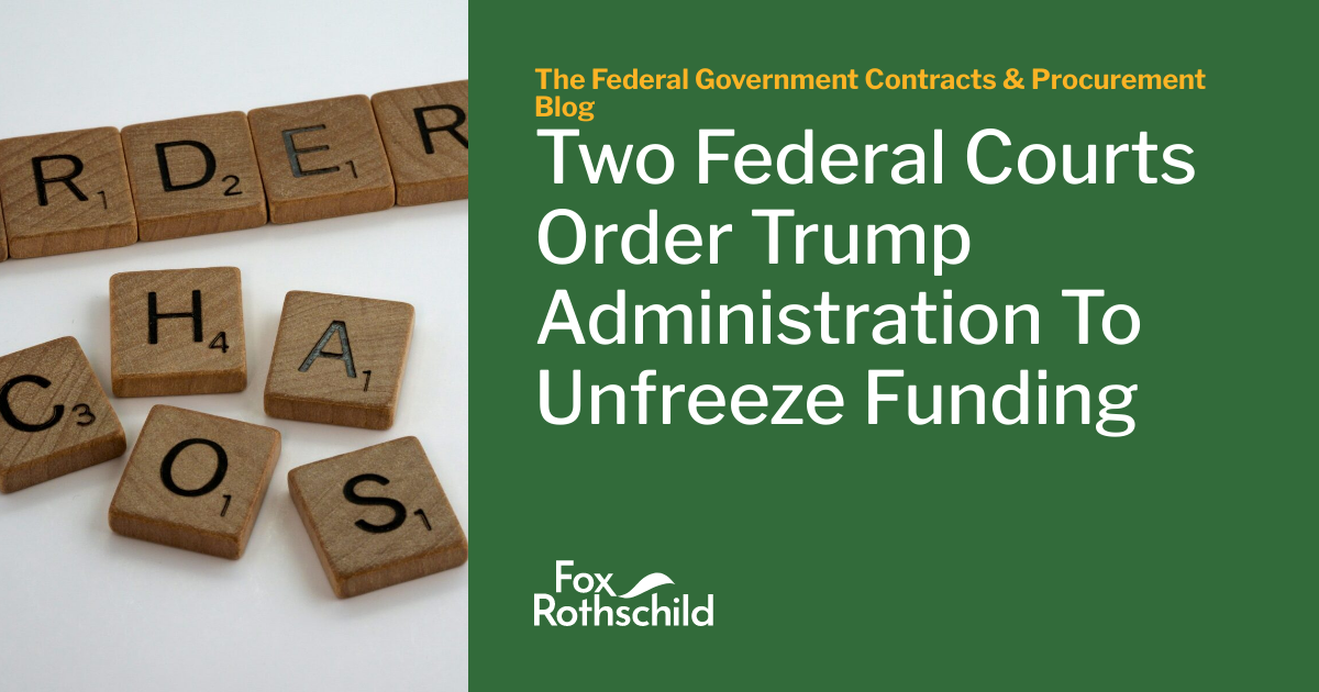Two Federal Courts Order Trump Administration To Unfreeze Funding | The ...