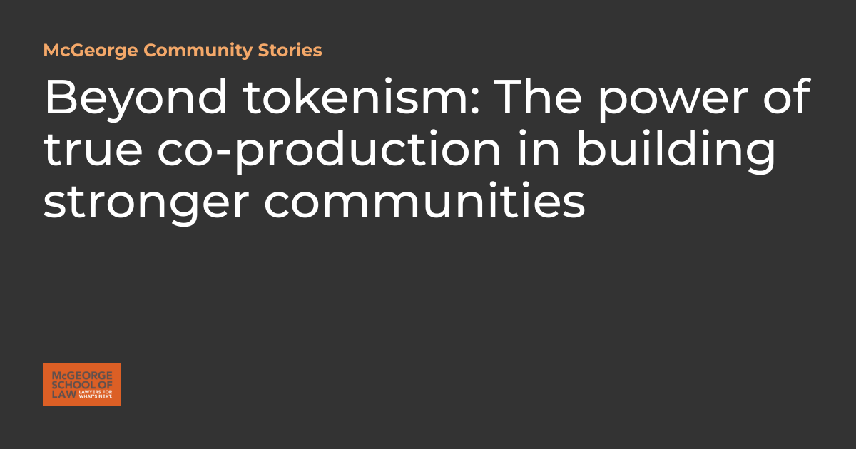 Beyond tokenism: The power of true co-production in building stronger ...