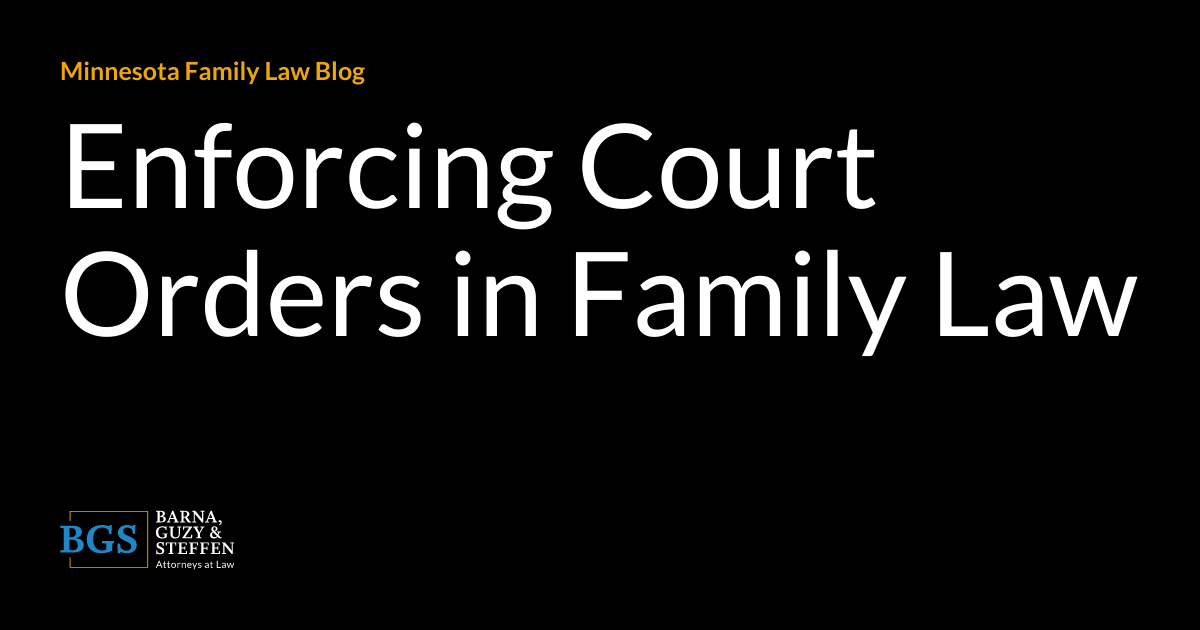 Enforcing Court Orders in Family Law