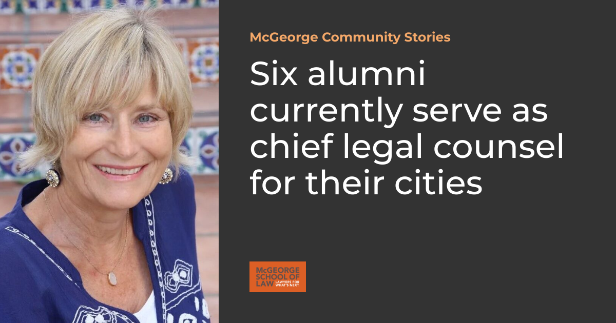 Six alumni currently serve as chief legal counsel for their cities ...