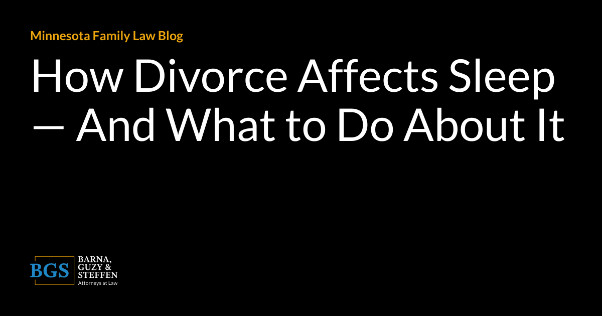 How Divorce Affects Sleep — And What to Do About It