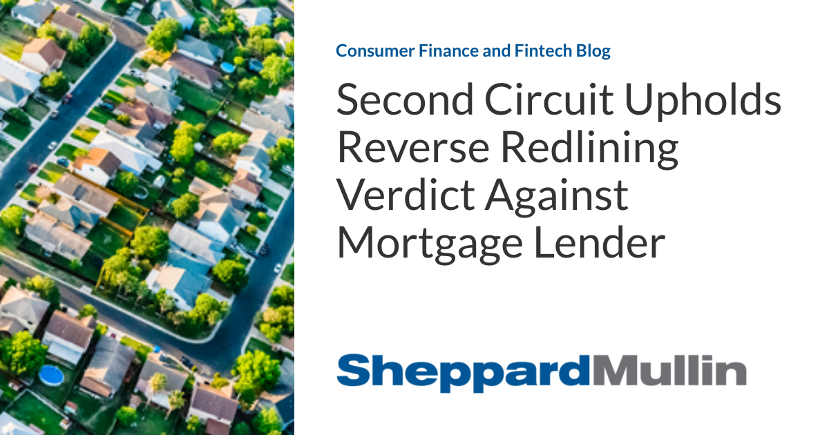 Second Circuit Upholds Reverse Redlining Verdict Against Mortgage ...