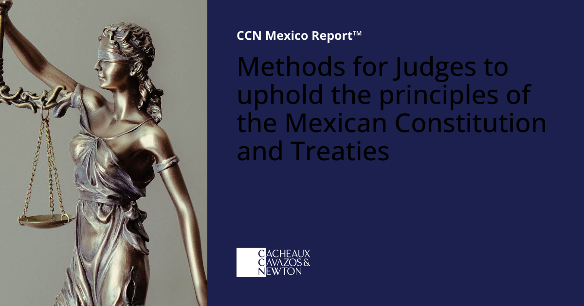 Methods for Judges to uphold the principles of the Mexican Constitution ...