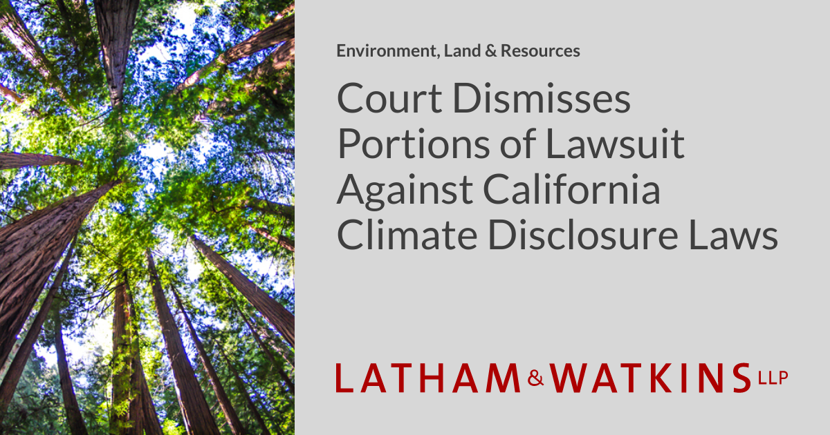 Court Dismisses Portions of Lawsuit Against California Climate ...