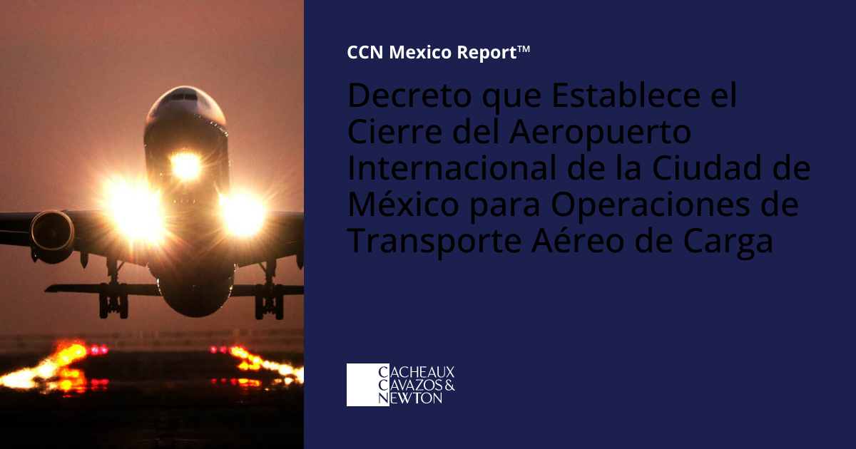 Decreto que Establece el Cierre del Aeropuerto Internacional de la Ciudad de México para ...