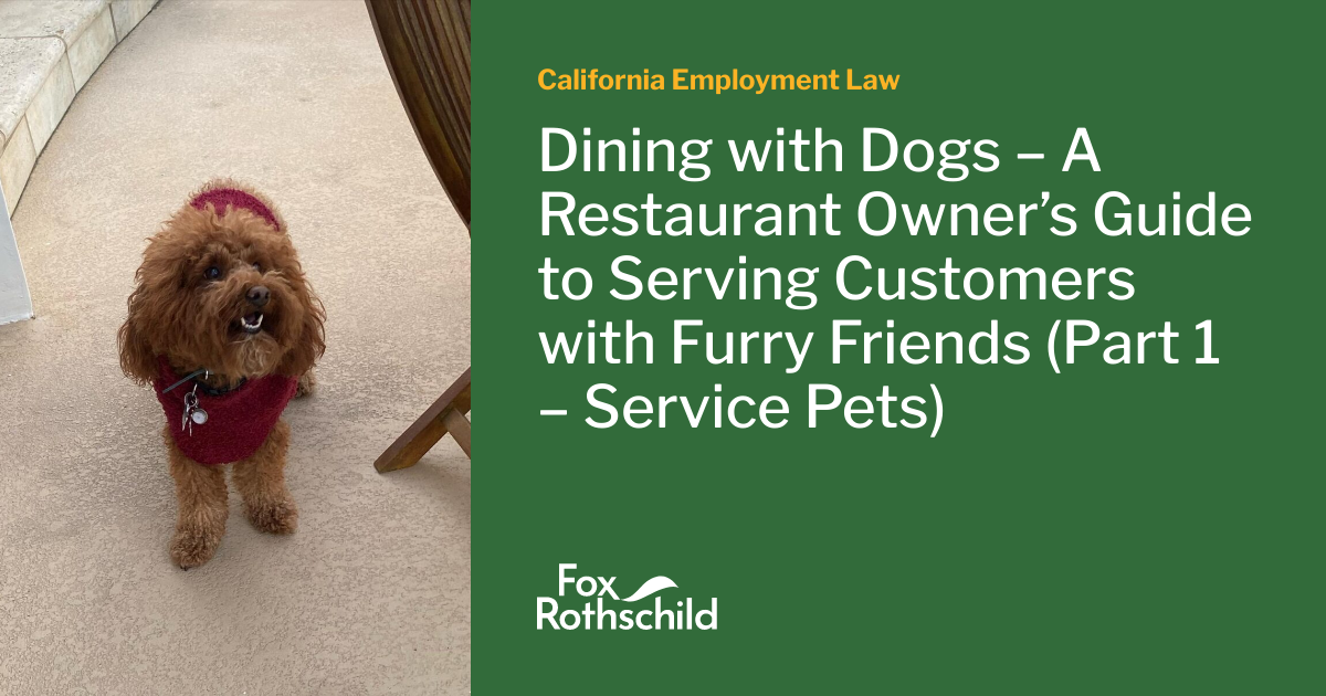 Dining with Dogs – A Restaurant Owner’s Guide to Serving Customers with ...