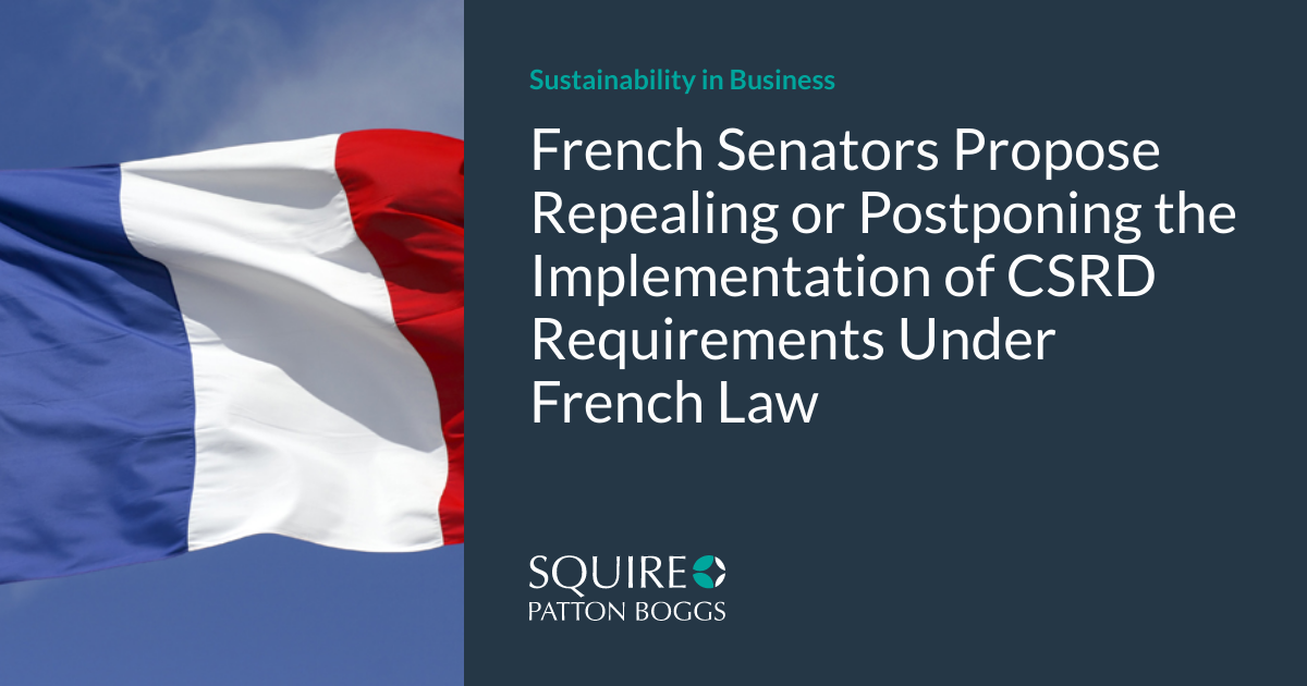 French Senators Propose Repealing or Postponing the Implementation of ...