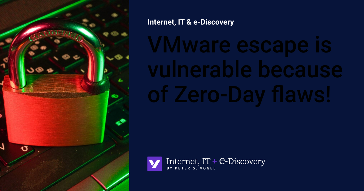 VMware escape is vulnerable because of Zero-Day flaws! | Internet, IT ...