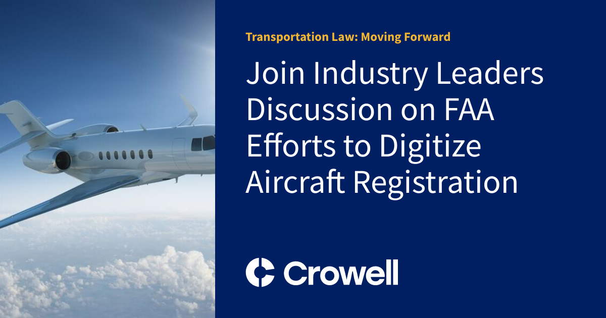 Join Industry Leaders Discussion on FAA Efforts to Digitize Aircraft ...