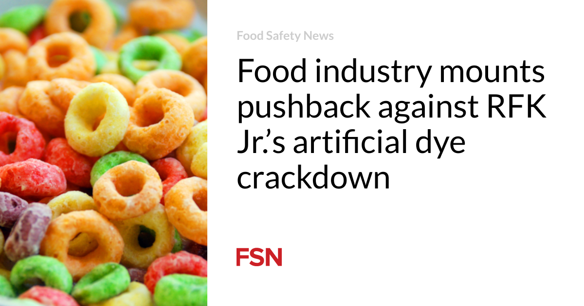 Food industry mounts pushback against RFK Jr.’s artificial dye ...