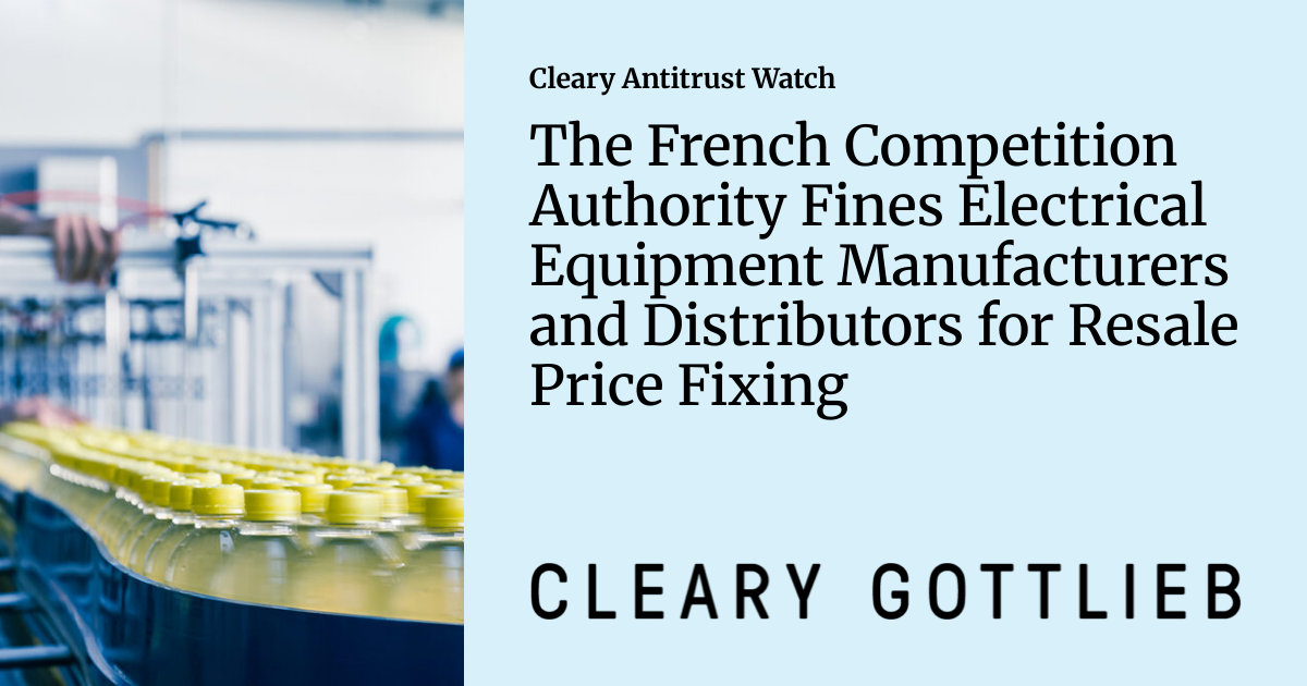 The French Competition Authority Fines Electrical Equipment ...