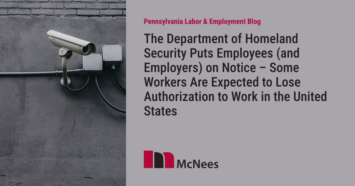 The Department of Homeland Security Puts Employees (and Employers) on ...