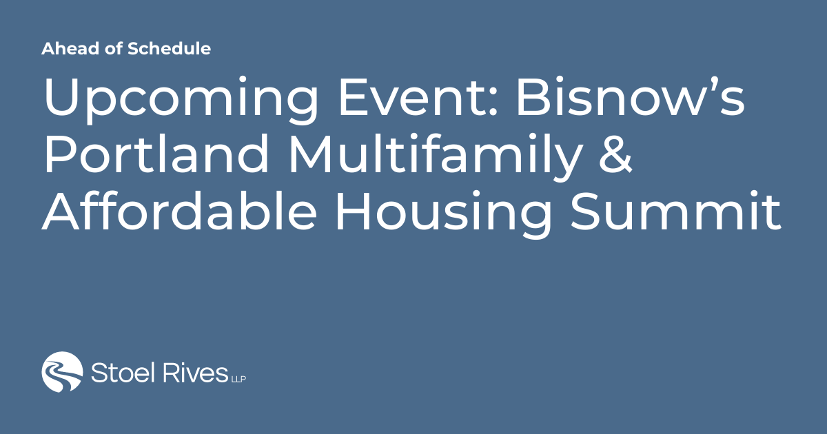 Upcoming Event: Bisnow’s Portland Multifamily & Affordable Housing ...