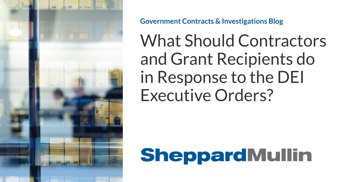 What Should Contractors and Grant Recipients do in Response to the DEI ...