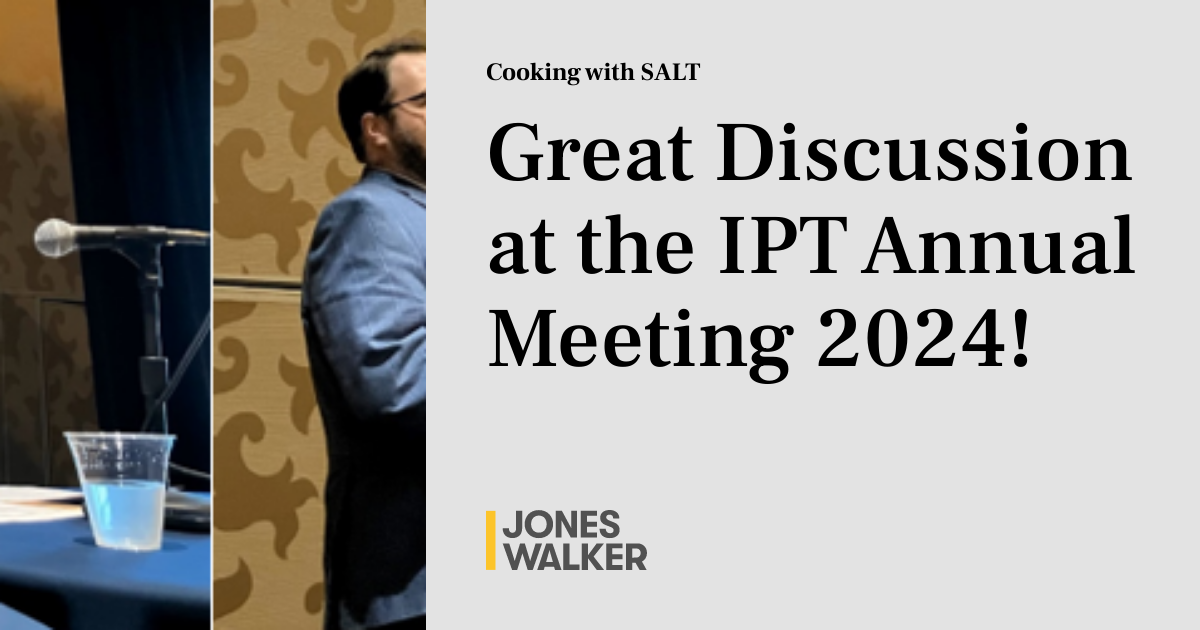 Great Discussion at the IPT Annual Meeting 2024! | Cooking with SALT