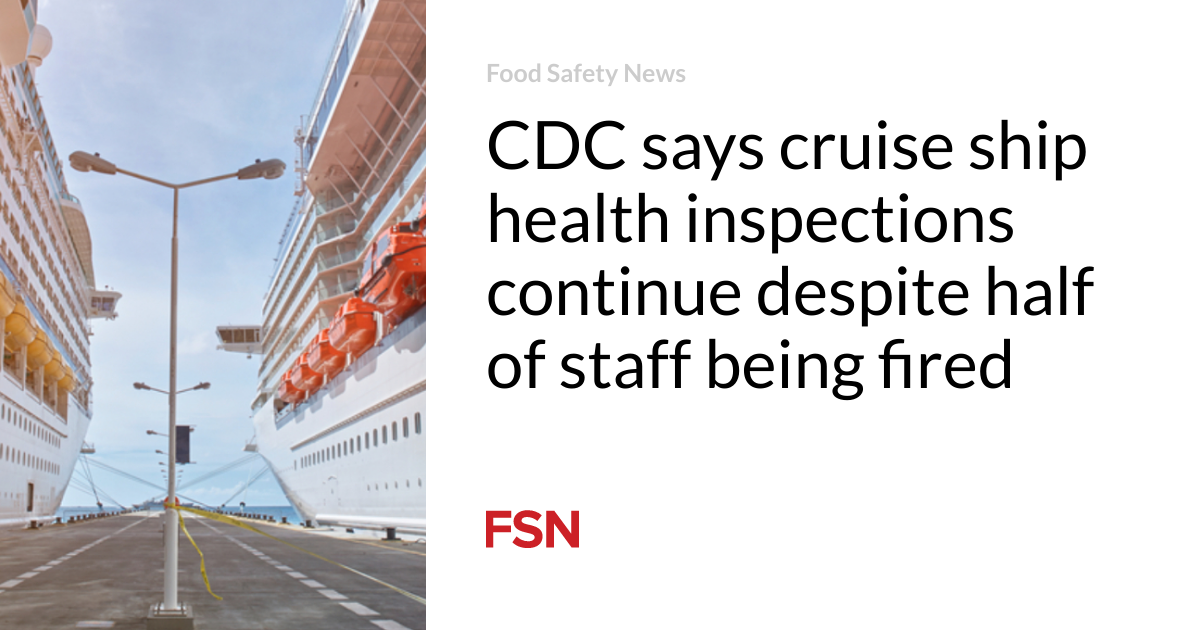 CDC says cruise ship health inspections continue despite half of staff ...