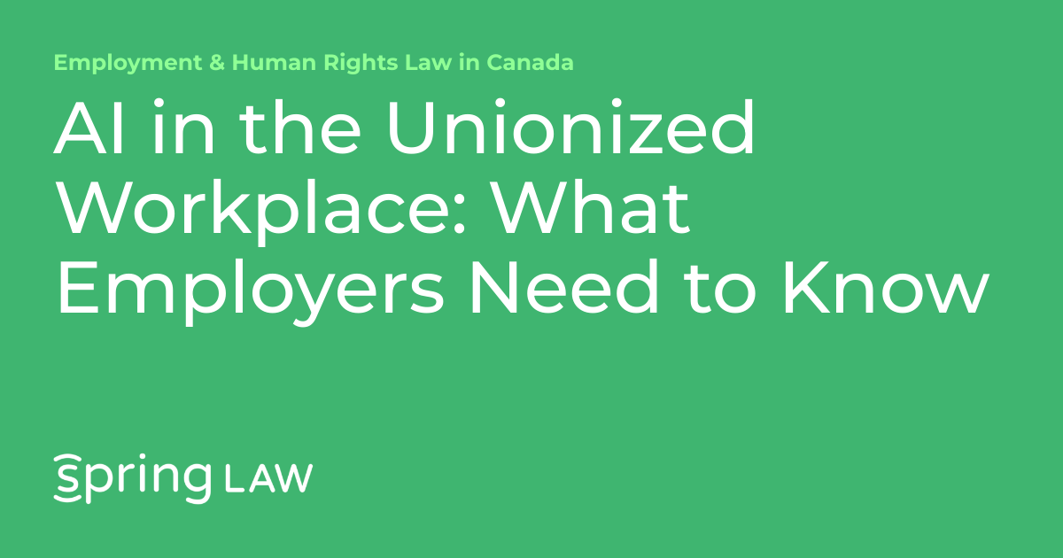 AI in the Unionized Workplace: What Employers Need to Know | Employment ...