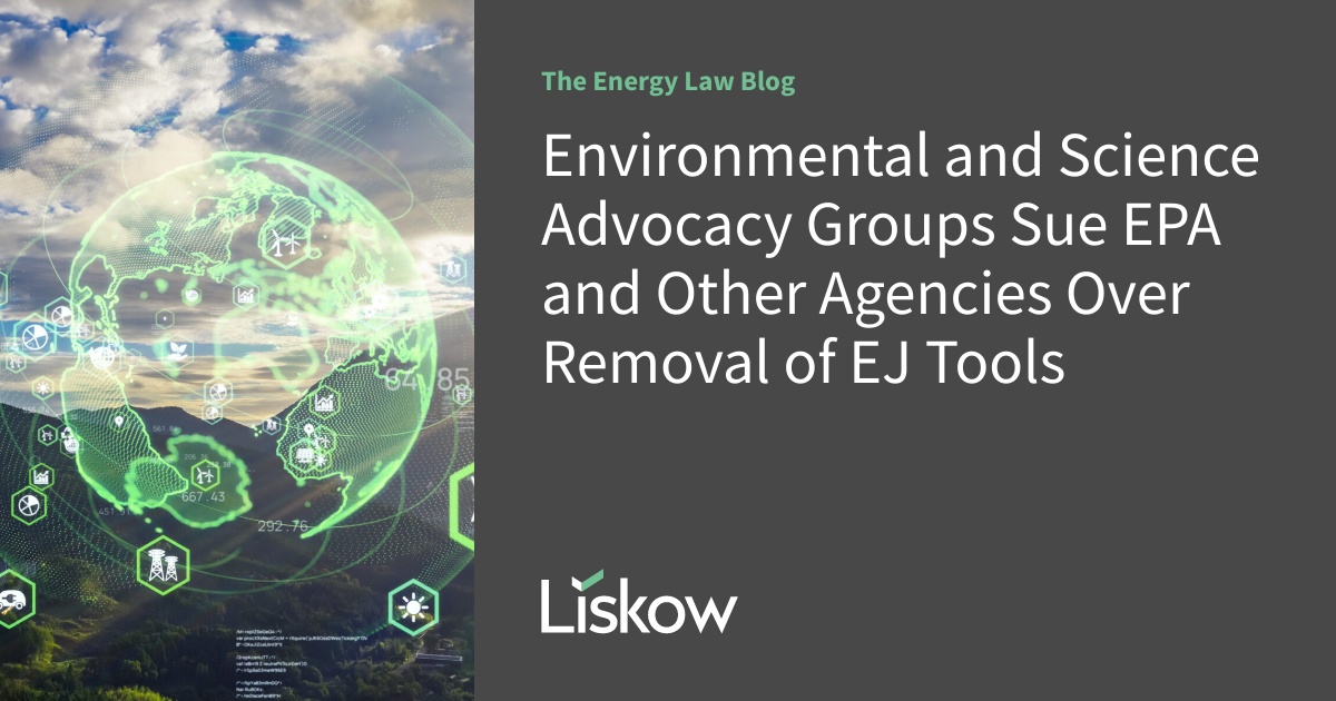 Environmental and Science Advocacy Groups Sue EPA and Other Agencies ...