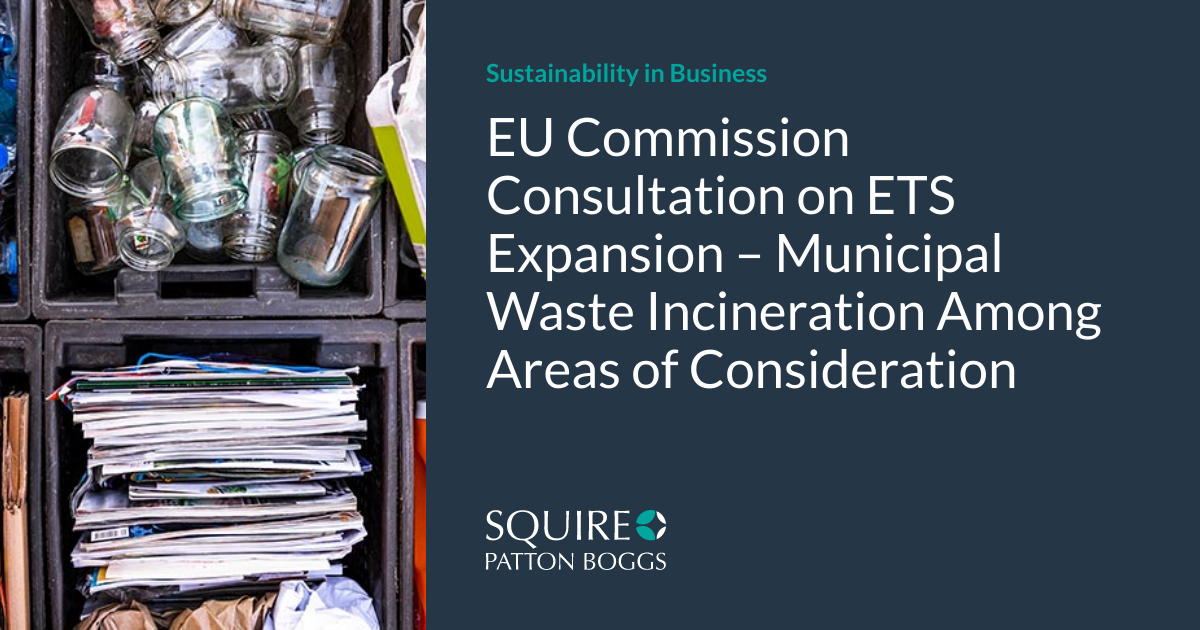 EU Commission Consultation on ETS Expansion – Municipal Waste ...