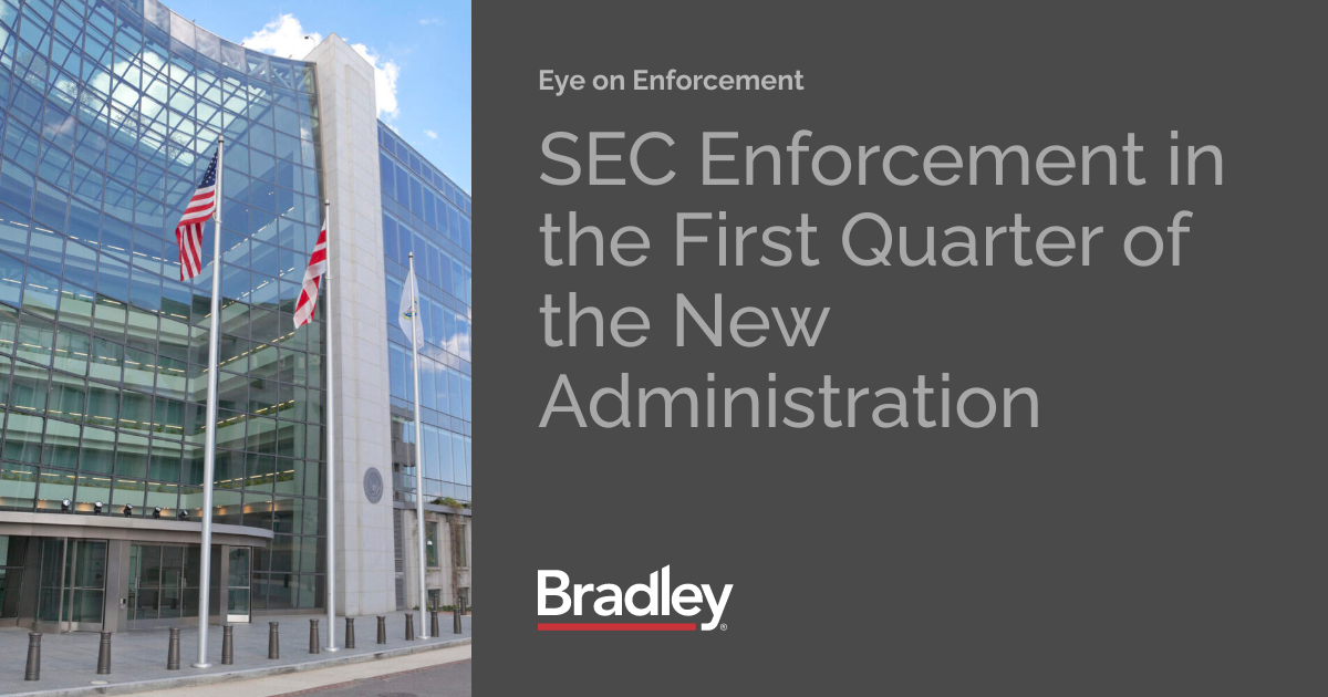 SEC Enforcement in the First Quarter of the New Administration | Eye on ...
