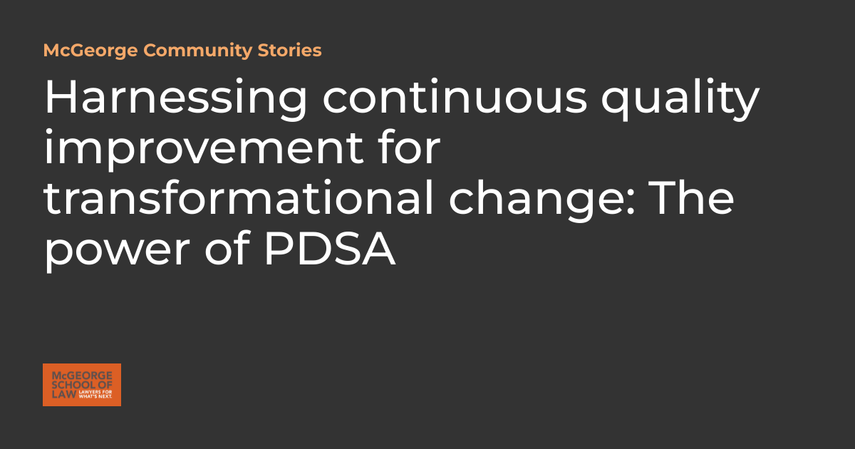 Harnessing continuous quality improvement for transformational change ...