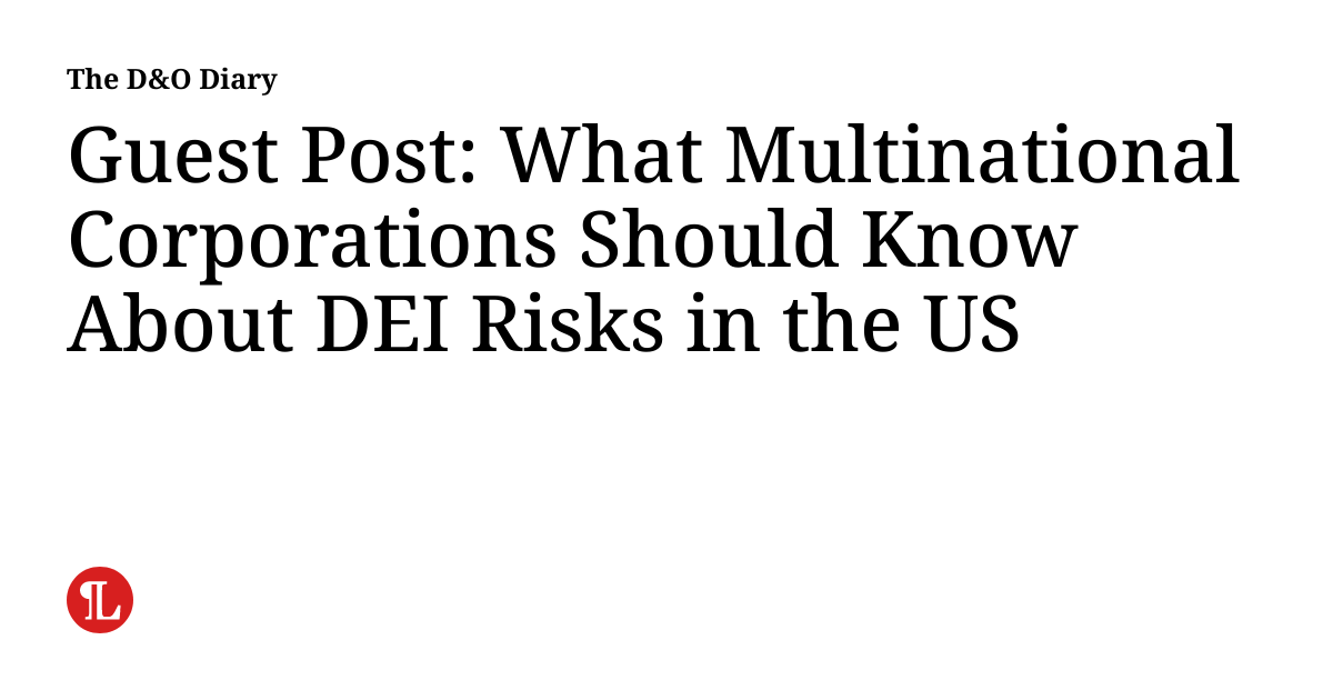 Guest Post: What Multinational Corporations Should Know About DEI Risks ...