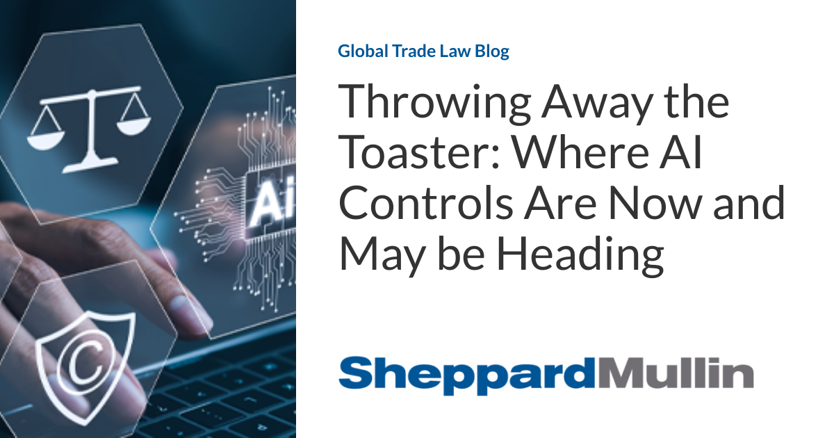 Throwing Away the Toaster: Where AI Controls Are Now and May be Heading ...