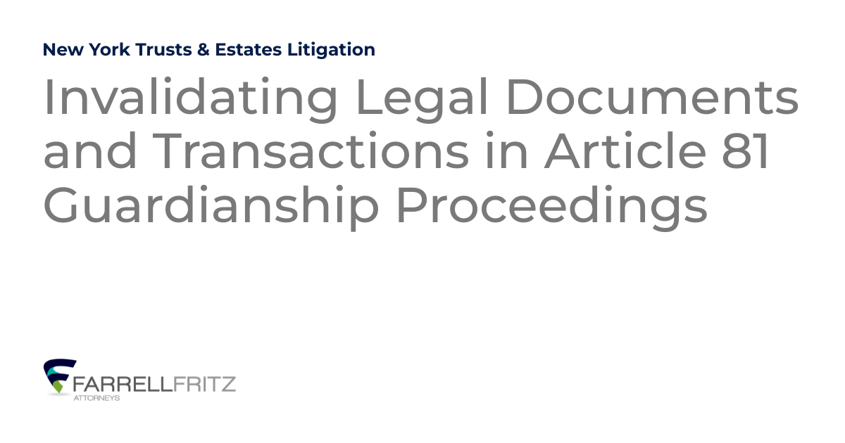 Invalidating Legal Documents and Transactions in Article 81 ...