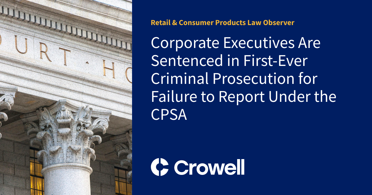 Corporate Executives Are Sentenced in First-Ever Criminal Prosecution ...